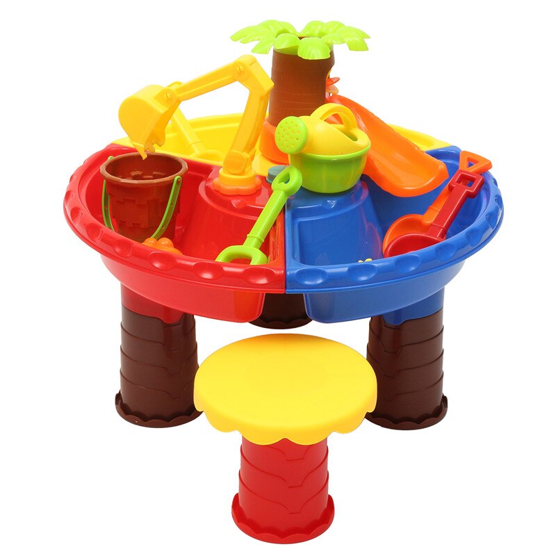 22Pcs Kids Plastic Sand Pit Set Beach Sand Table W... – Grandado