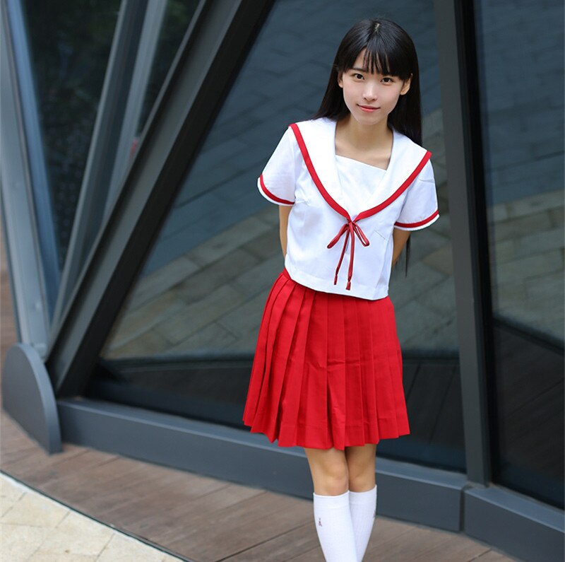 Girls Short-sleeved School Uniform Lady Sailor Sch... – Vicedeal