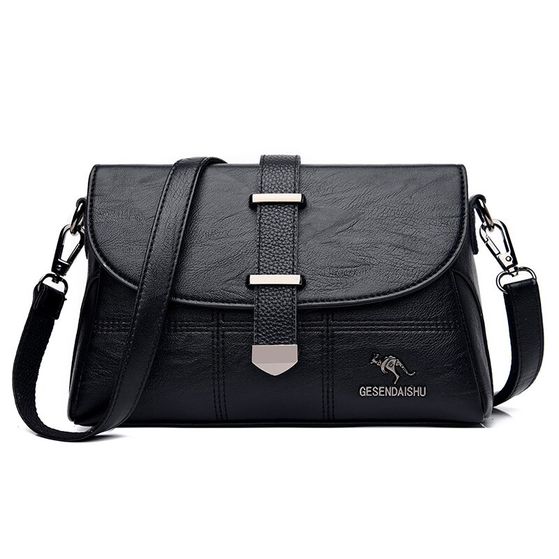 Solid Color PU Leather Crossbody Bags for Women La... – Grandado