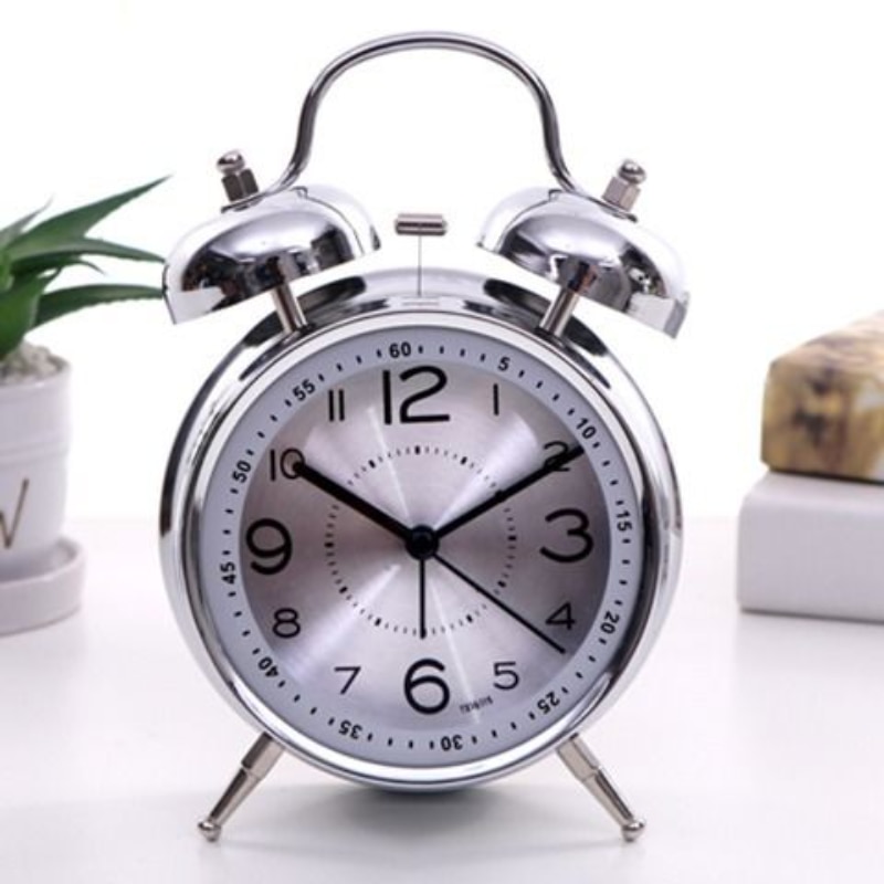 Metal Alarm Clock Student Luminous Mute Simple Bed... – Grandado