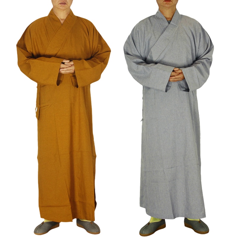 2 colors Shaolin Temple costume Zen Buddhist Robe ... – Vicedeal