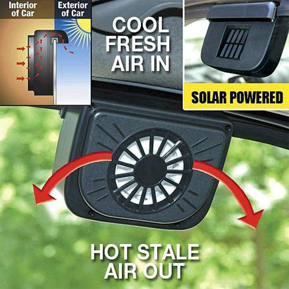 Solar Portable Exhaust Fan Car Fan Car Ventilating... – Grandado