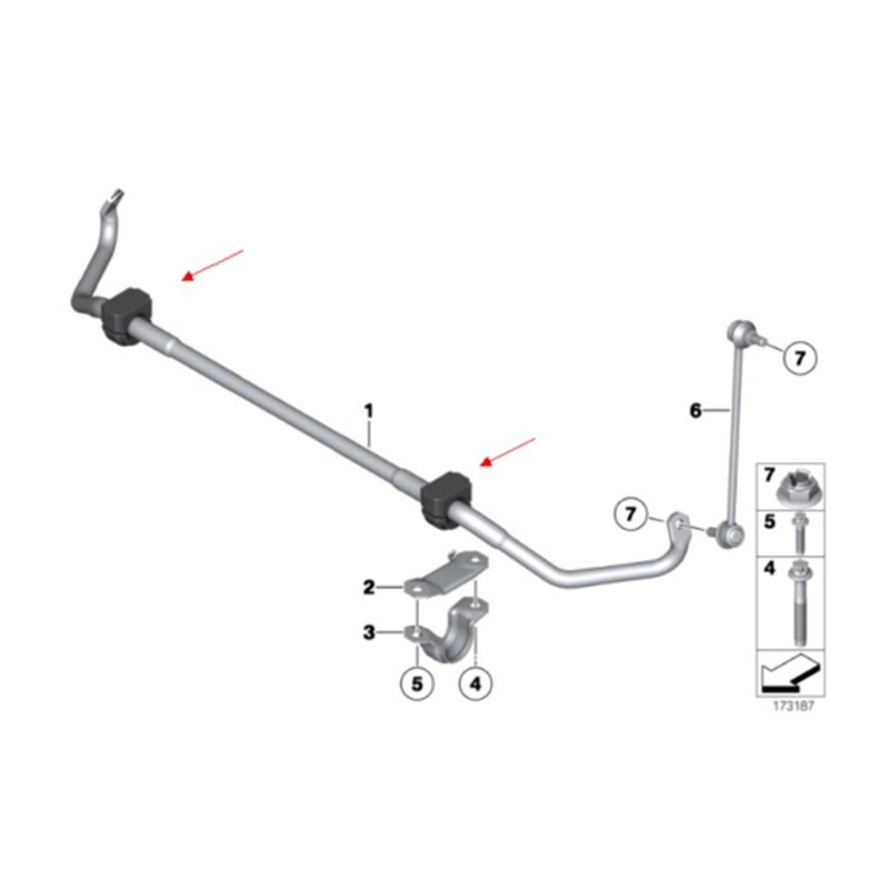 Voorste Stabilisator Anti Sway Bar Bush Voor-Bmw 7... – Grandado