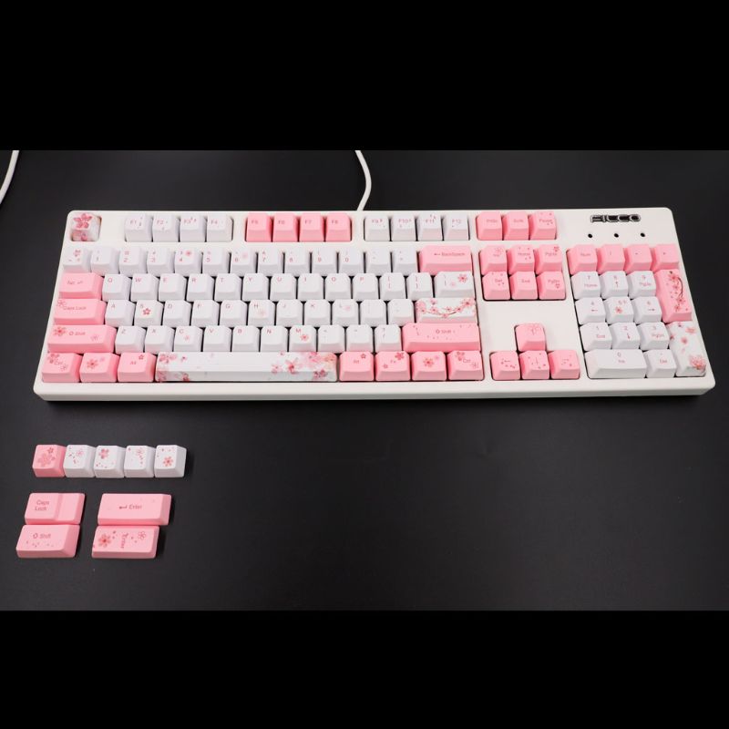PBT Cherry Blossom Keycap Mechanical Keyboard Keyc... – Vicedeal