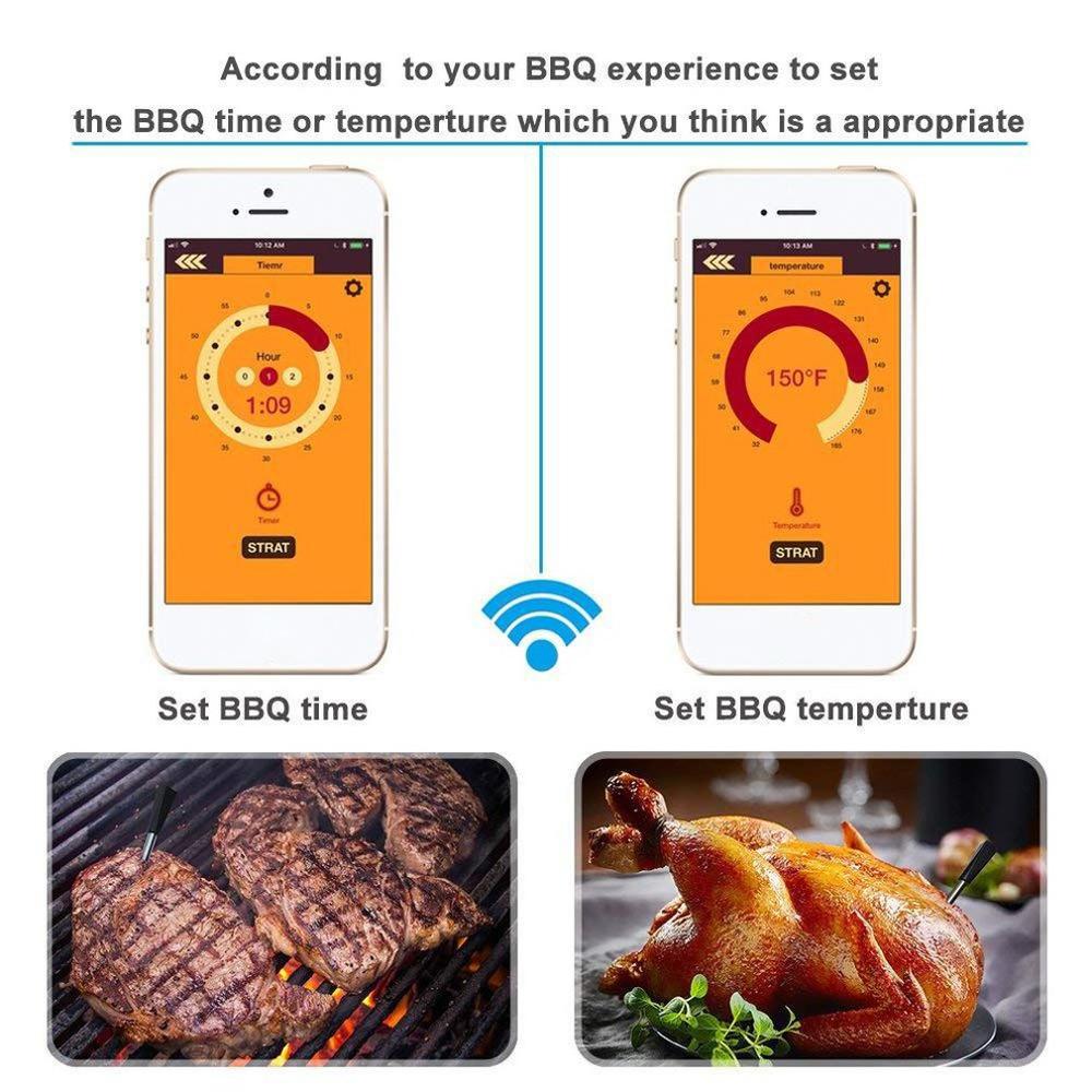 Bbq Wireless Barbecue Thermometer Kitchen Smart Ba... – Grandado