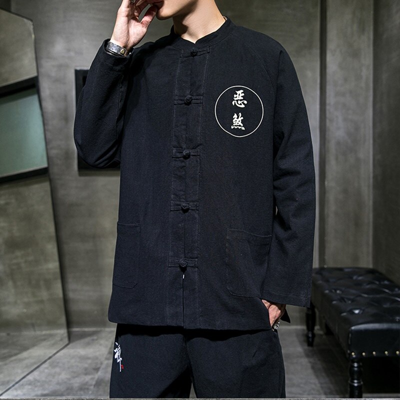 Traditional Chinese Clothing For Men Long Sleeve C... – Vicedeal