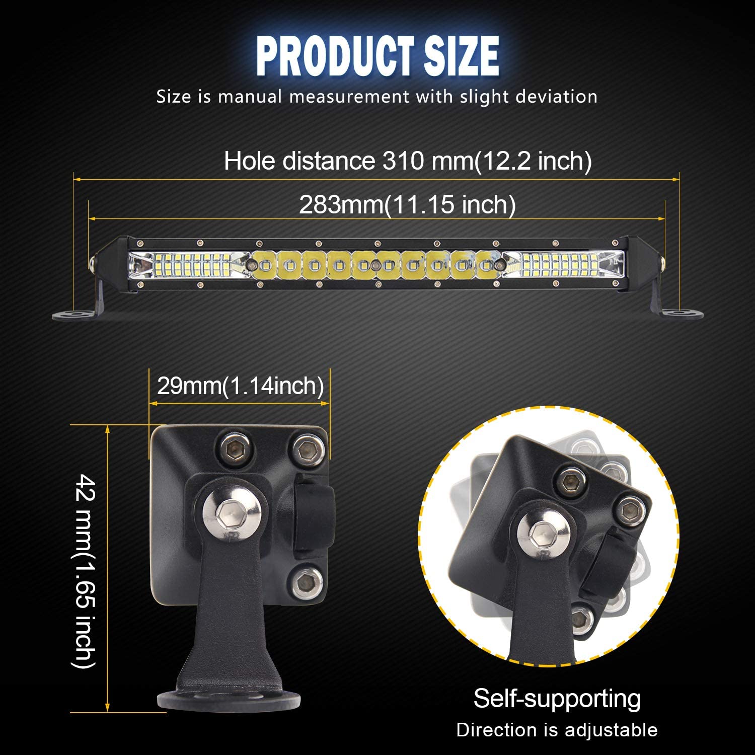 Led Light Bar 11 Inch Single Row Led Light Bar Spo... – Grandado