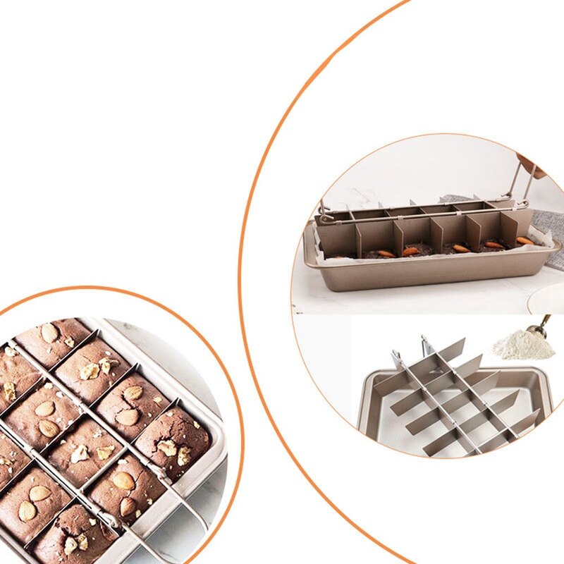 Non Stick Cake Baking Pans with Dividers 18 Pre-Sl... – Grandado