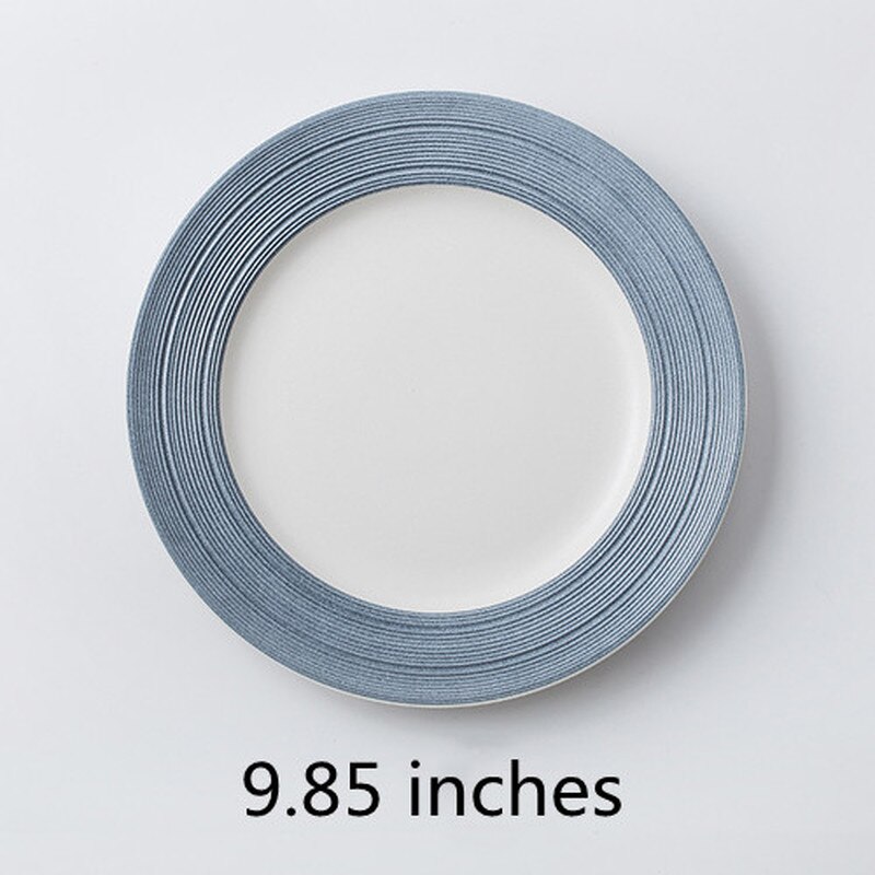 Nordic Simple Brushed Pattern Flat Plate Matt Dess... – Grandado