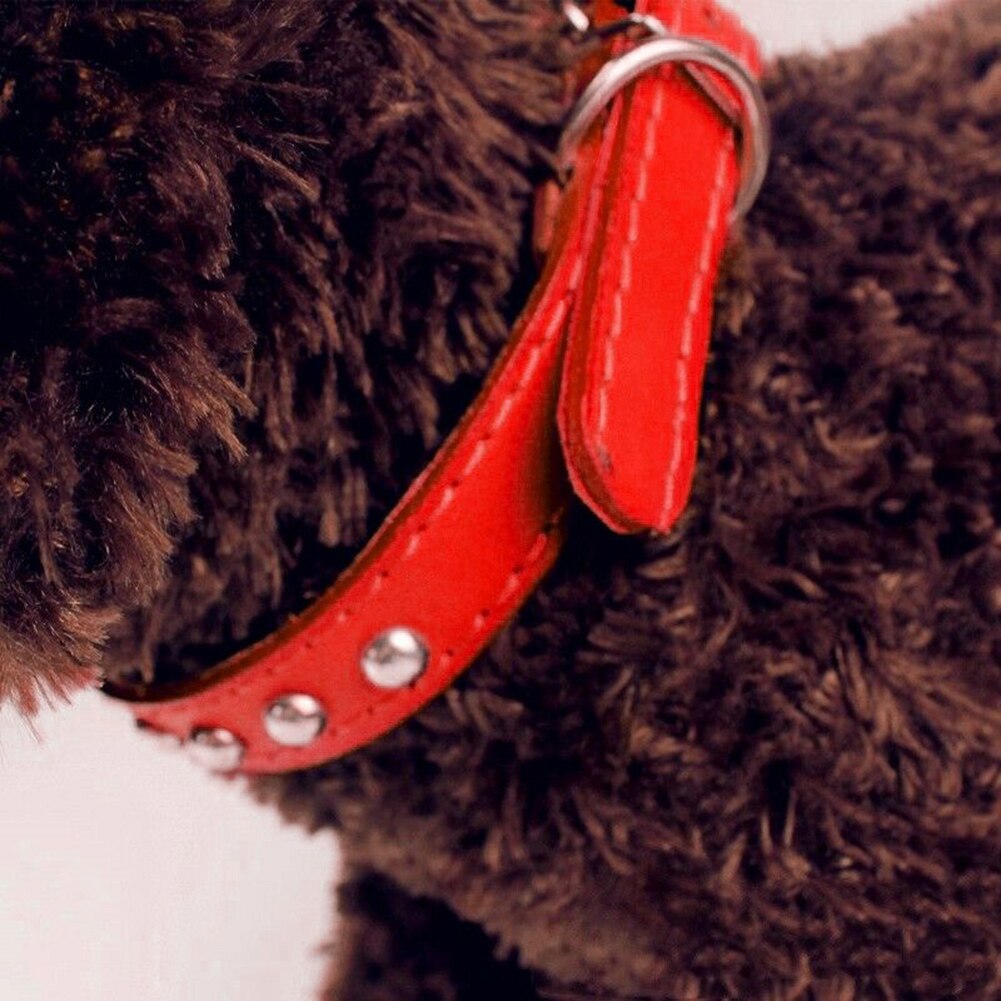Pet Dog Collar Faux Leather Adjustable Safety Buck... – Vicedeal