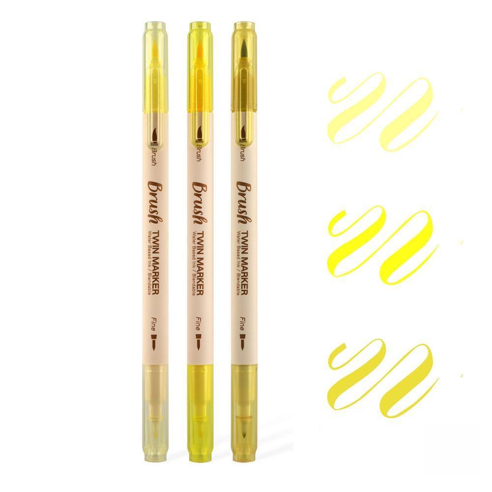 3Pcs/set Retro Double Headed Brush Pen Art Pen Pai... – Grandado