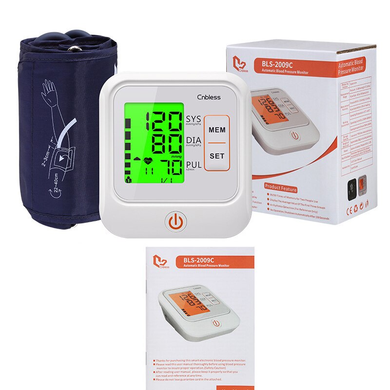 Tri-color backlight Bp Monitors Sphygmomanometer B... – Vicedeal