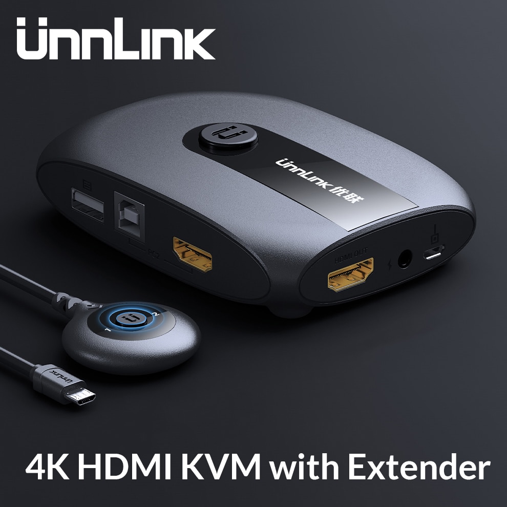 Unnlink 2 Poorten Hdmi Kvm Switch Met Extener 4K 1... – Grandado