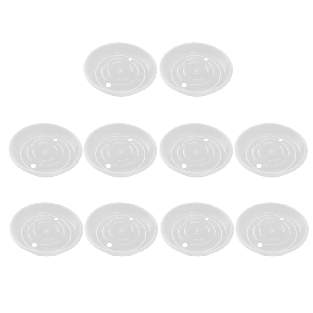 10-pack Clear Plant Pot Saucer Drip Trays Base Pla... – Vicedeal