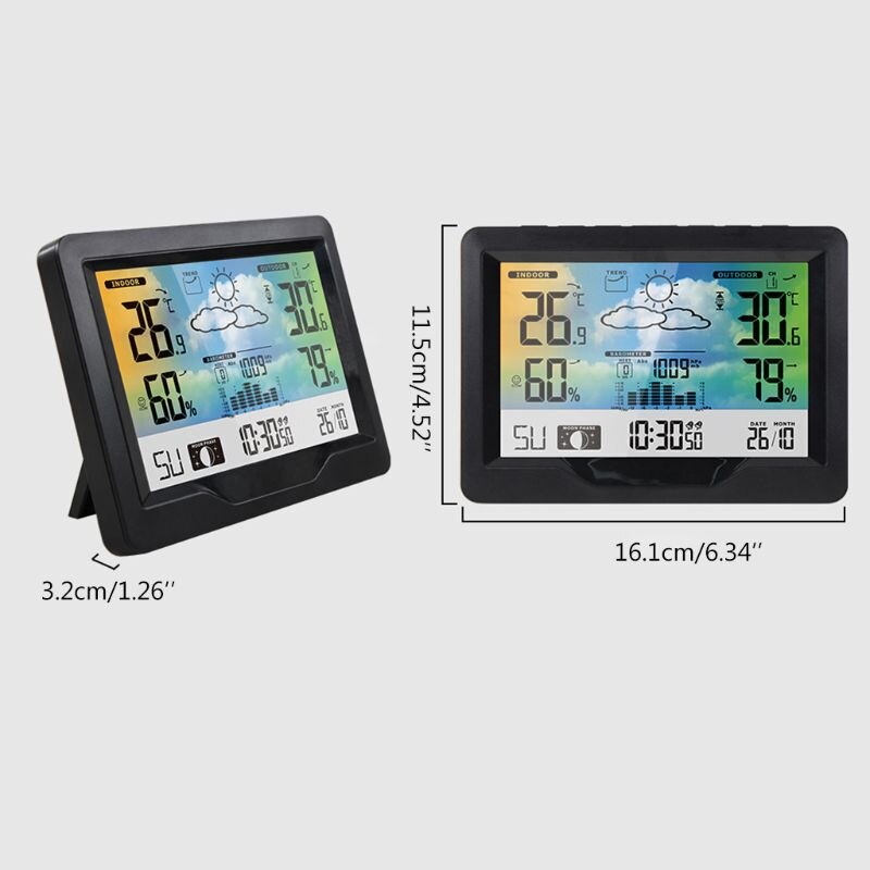 Weather Station Meter Digital Watch Alarm Clock Wi... – Vicedeal