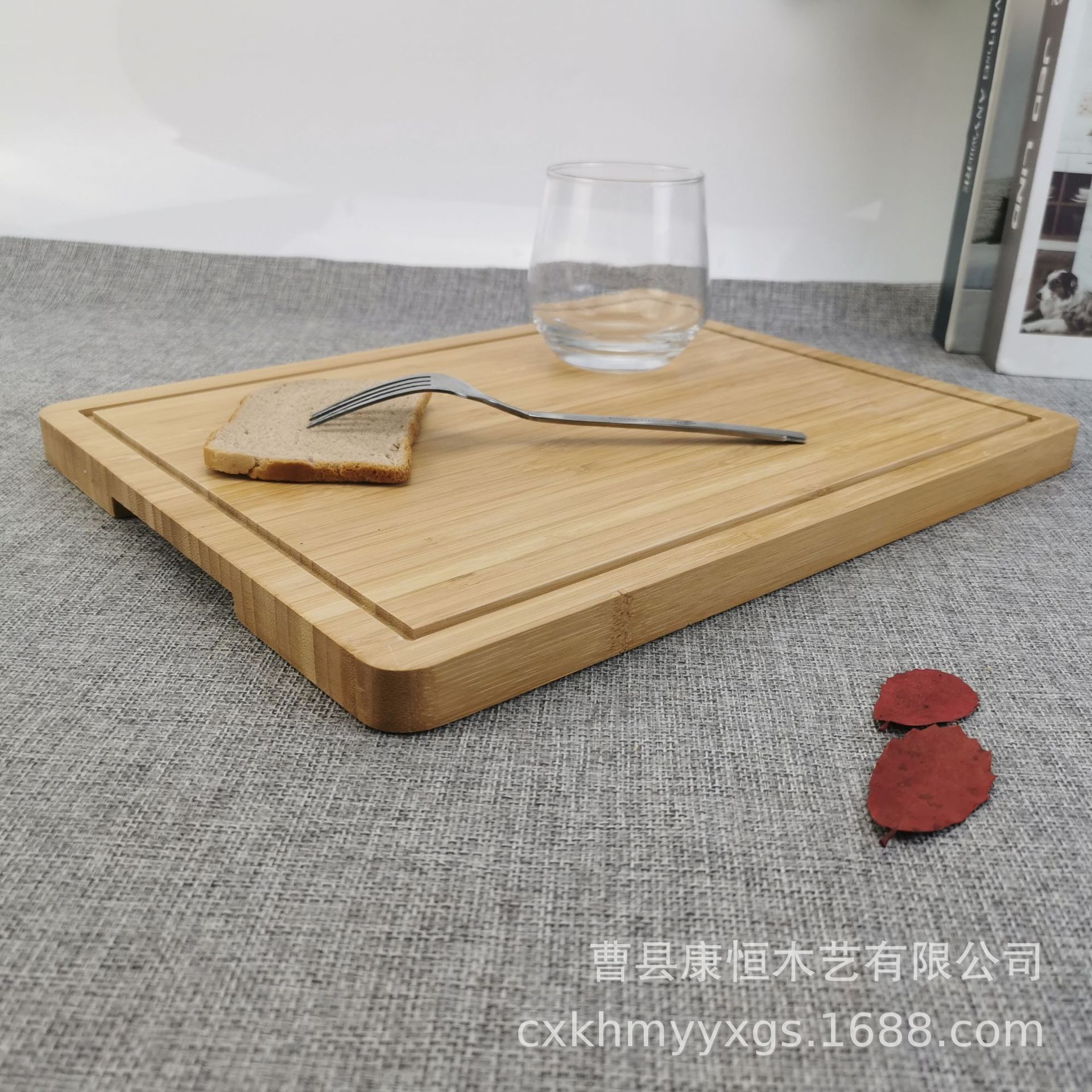 Wooden plate tray bamboo rectangular western food ... – Vicedeal