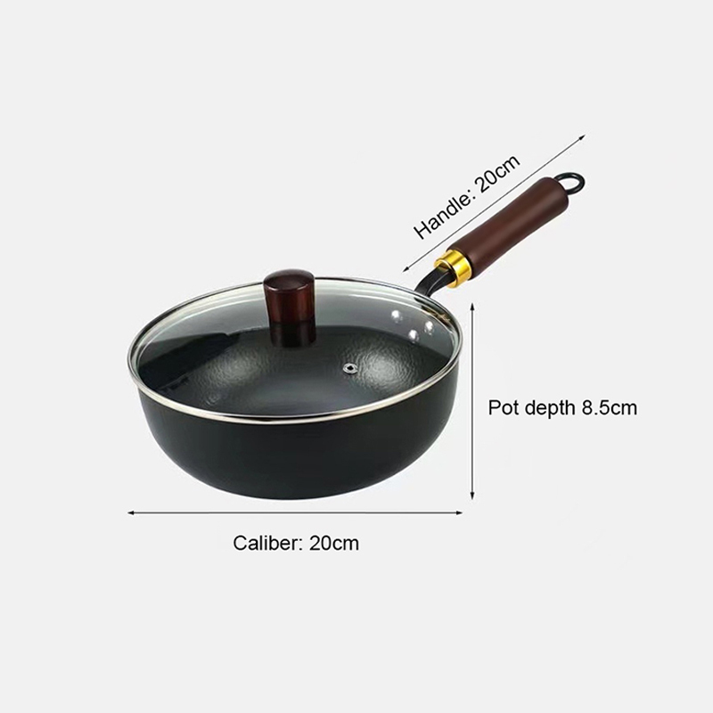 Small Carbon Steel Wok Pan 20/24cm Woks Stir-Fry P... – Grandado