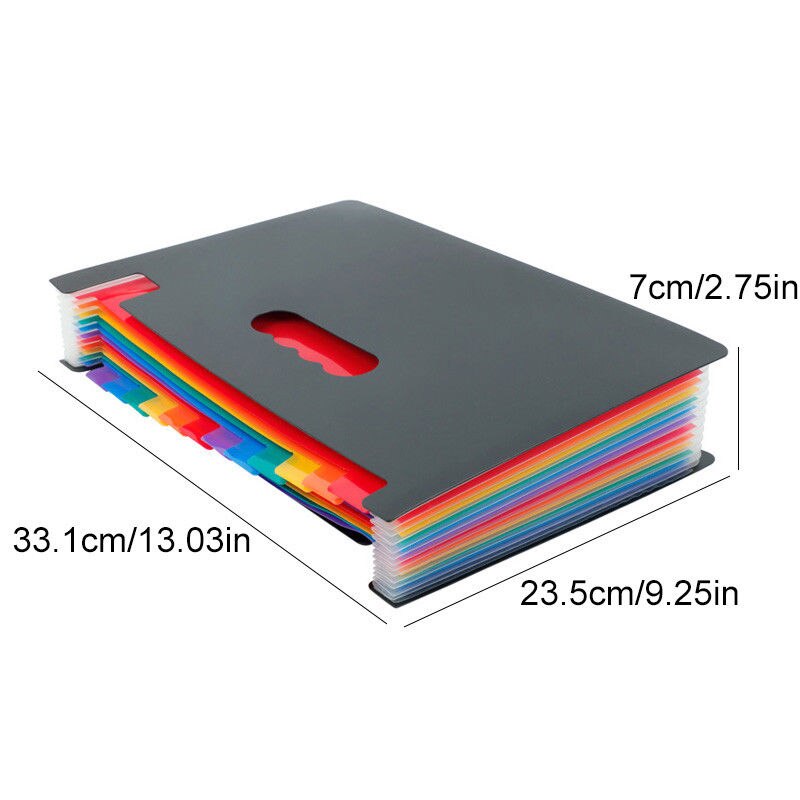 13/24 Pockets Expanding File Folder Rainbow Color ... – Vicedeal