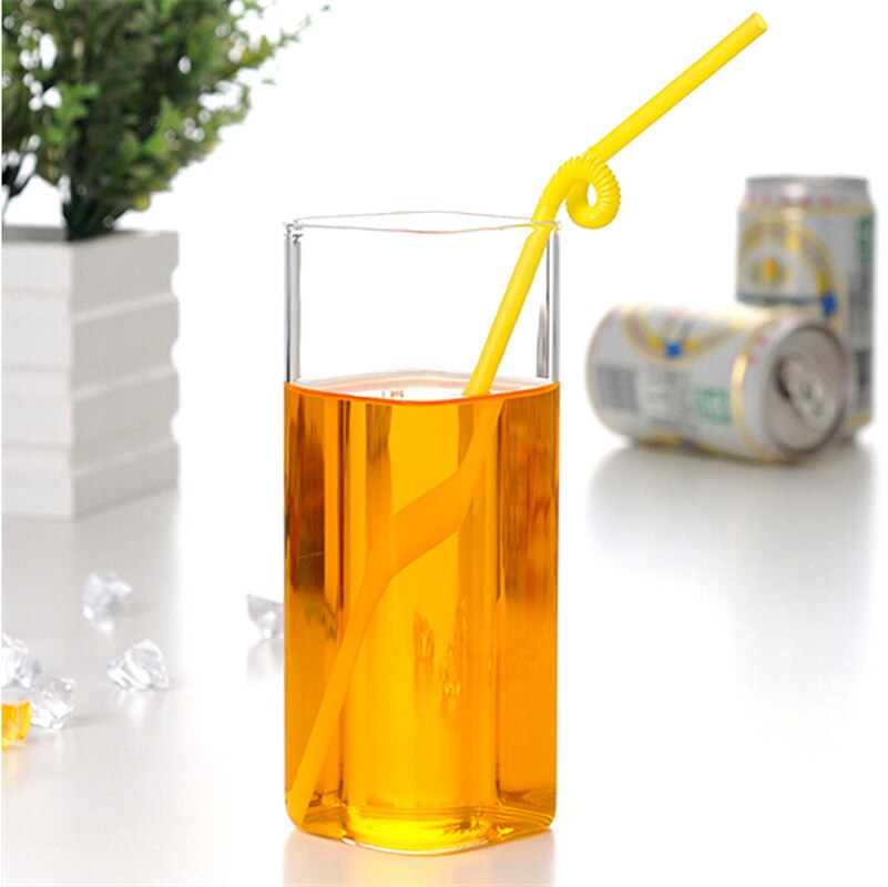 Glass Water Cup Square Heat-resistant Transparent ... – Grandado
