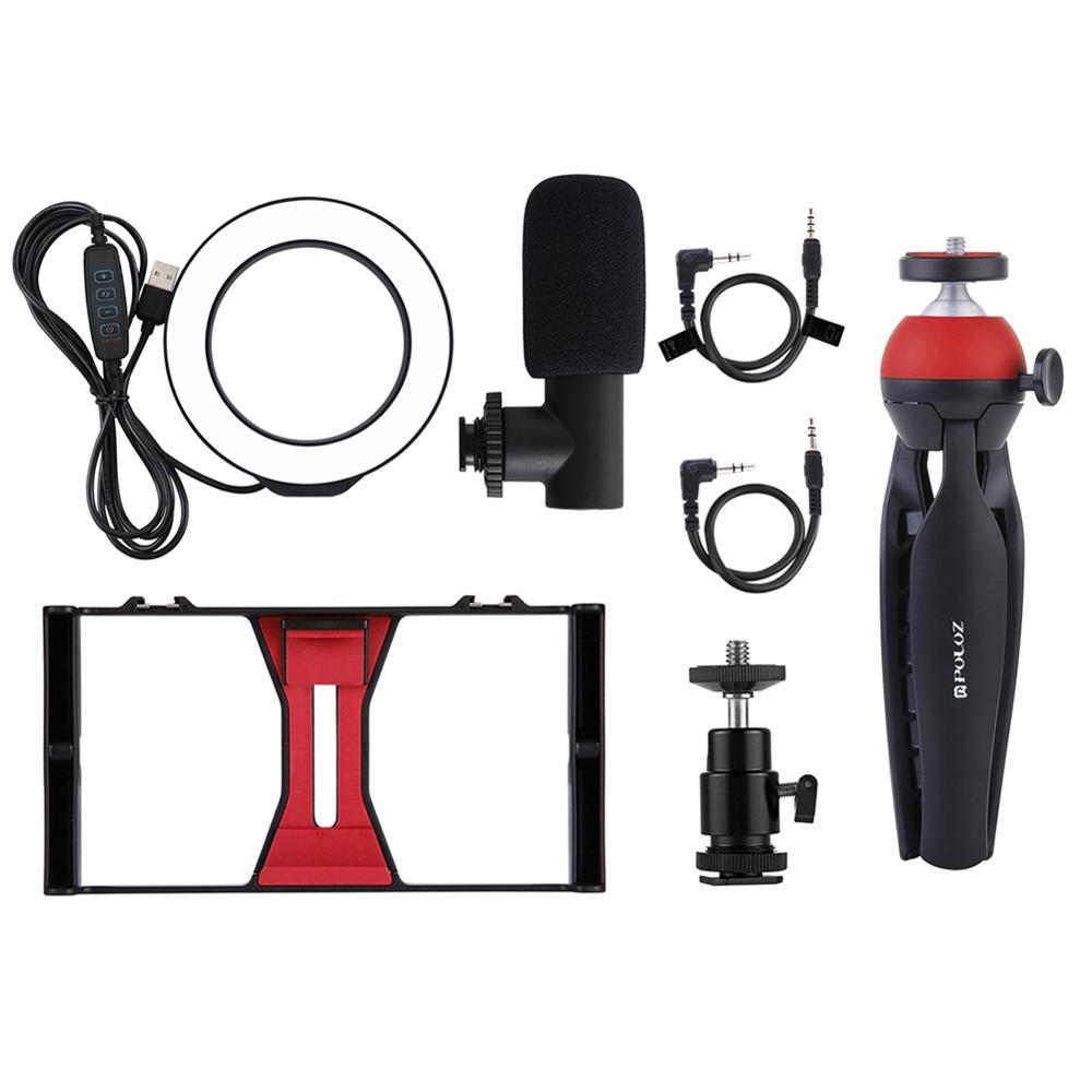 Smartphone Vlogging Rig Set Kit LED Ring Light+Mic... – Grandado