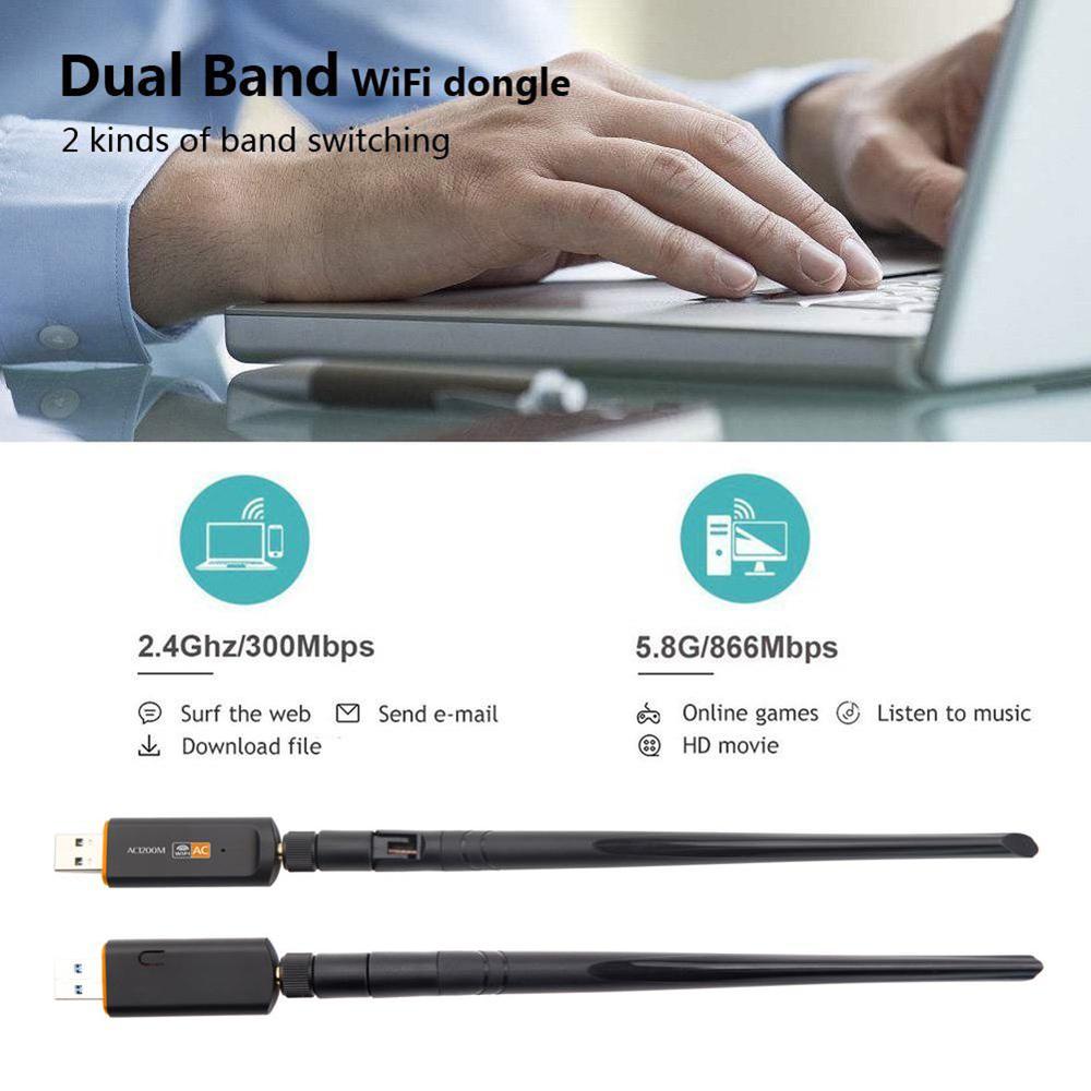 1200Mbps USB 3.0 Wireless Wifi Adapter Superspeed ... – Grandado