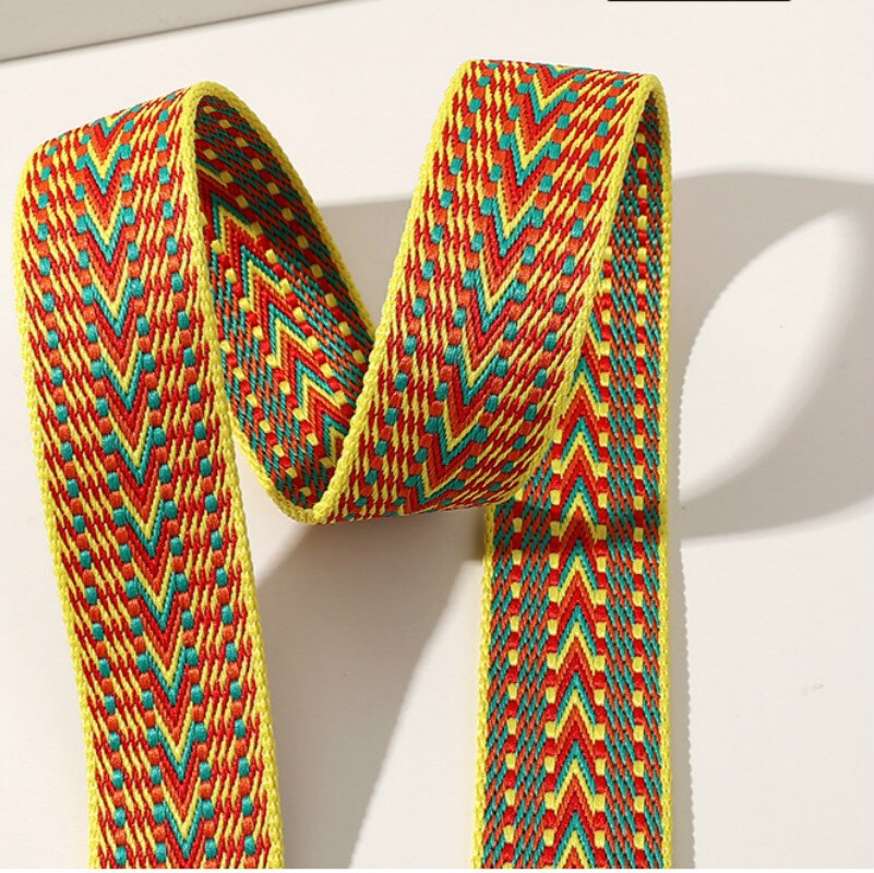 3 Meter DIY 38mm Wide Color Thick Jacquard Webbing... – Grandado