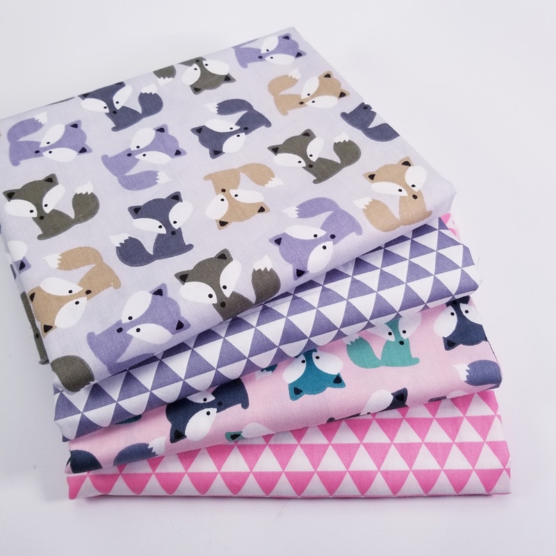 Printed Fox Series Cotton Twill Fabric for DIY Sew... – Grandado