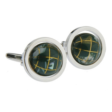 Trendy World Map Globe Cufflink Cuff Link 1 Pair B... – Grandado