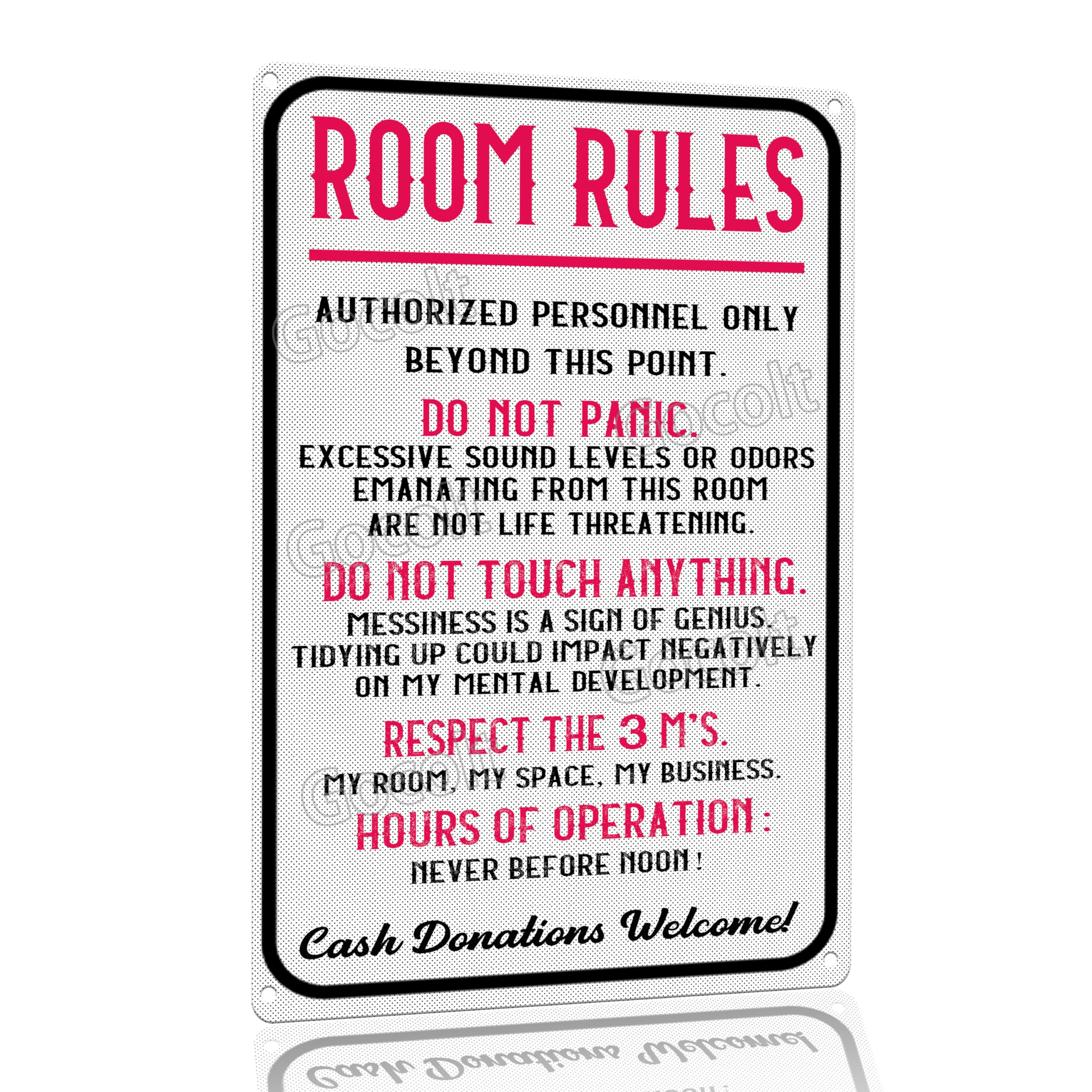 Gocolt Room Rules Sign For Teen Girls Boy Bedroom/... – Grandado