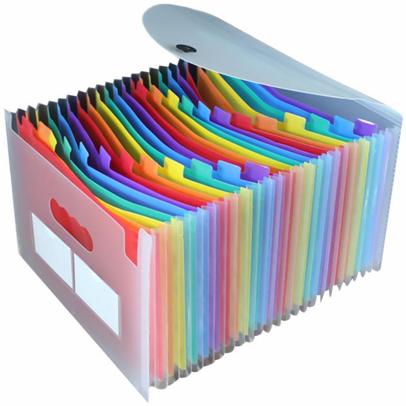 24 Pockets File Folder Rainbow Multi-Layer Folder ... – Vicedeal