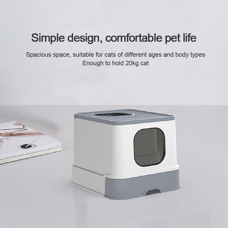 Cat Large Litter Drawer Toilet Fully Closed Pets F... – Grandado