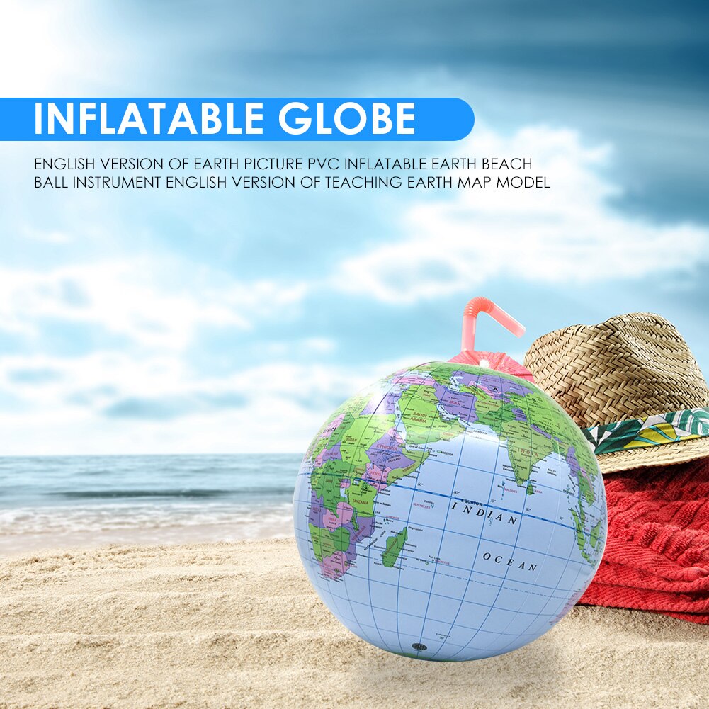 1pc 30cm Inflatable Globe World Earth Ocean Map Ba... – Grandado