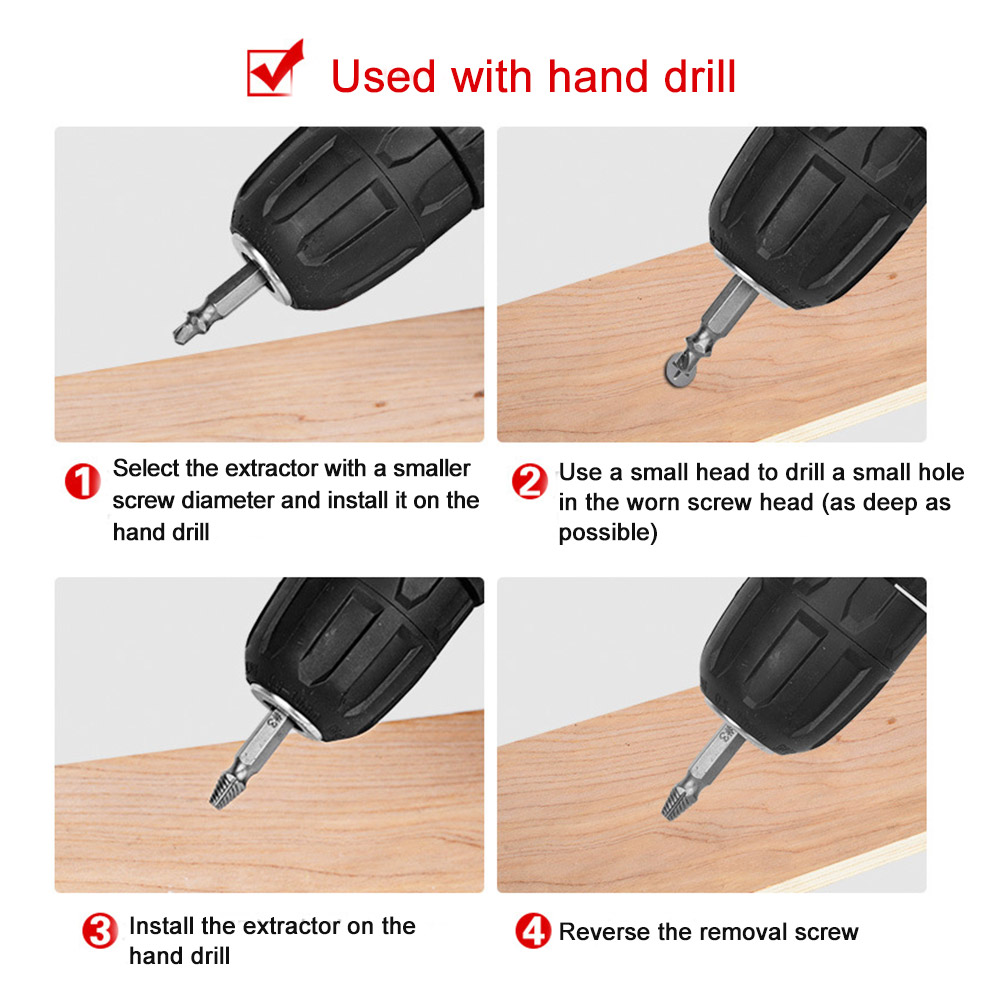 Speed Screws Out Extractor Drill Bits Tool Set Bro... – Grandado
