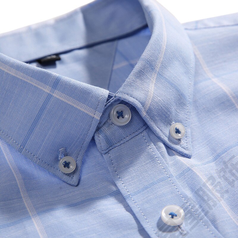 Plus 8XL 6XL 5XL Mannen Slim Fit Casual Plaid Shir... – Grandado