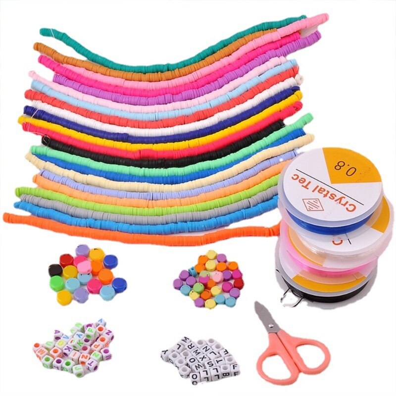 Ewquisite Soft Pottery DIY Clay Bead Kit With Smil... – Grandado