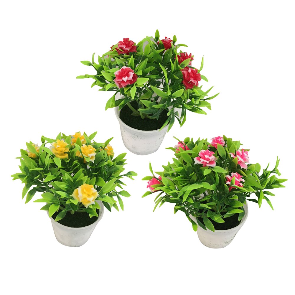 1Pc Potted Artificial Flower Rose Stage Garden Wed... – Grandado