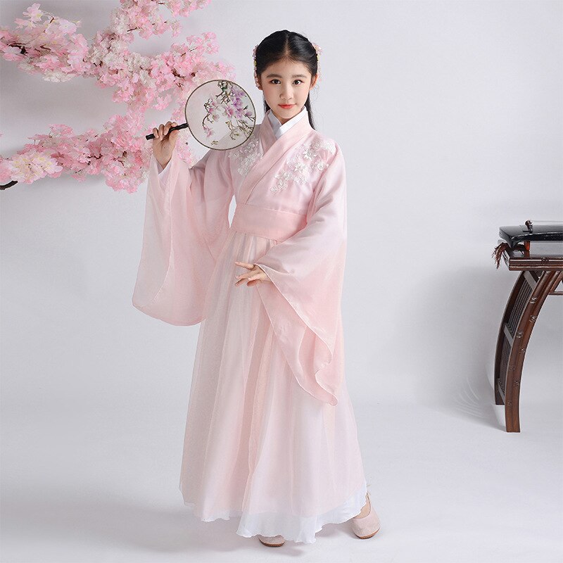 Pink Hanfu Dress Girls Traditional Folk Dance Cost... – Grandado