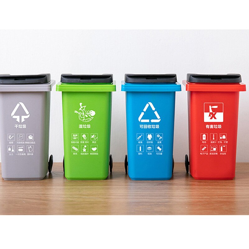 1Pcs Mini Desktop Tidy Pen Waste Bin Trash Can Wit... – Grandado