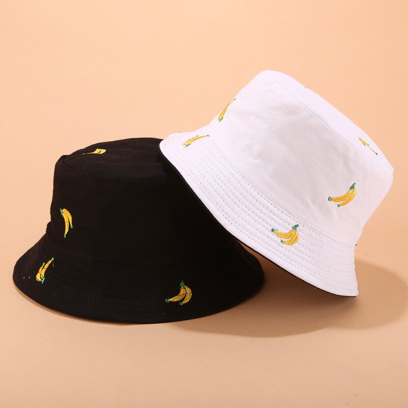 Bucket Hat Men Women Summer Bucket Cap Banana Prin... – Vicedeal