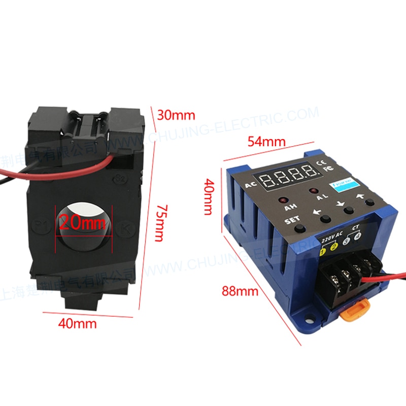 single phase din ampere meter with din CT with up ... – Grandado