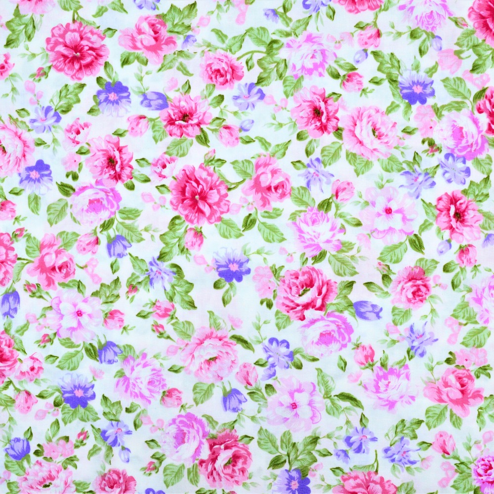 5 pcs/Lot 40*50cm Pink Floral Series 100% cotton f... – Grandado