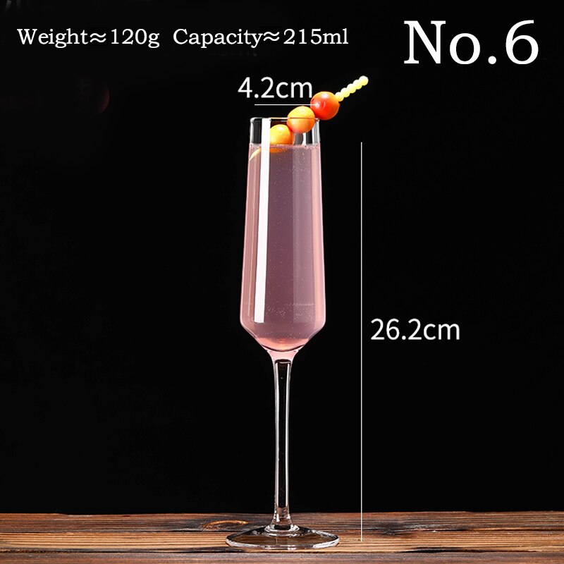Champagne Flute Glasses Cocktail Glasses Hand Blow... – Vicedeal
