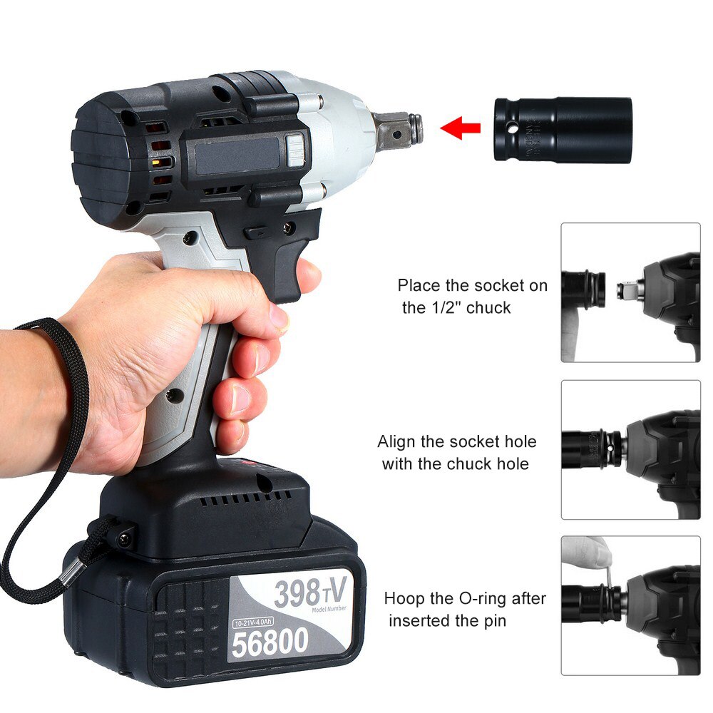 Cordless Electric Wrench 960N.m 30000mAh Brushless... – Grandado