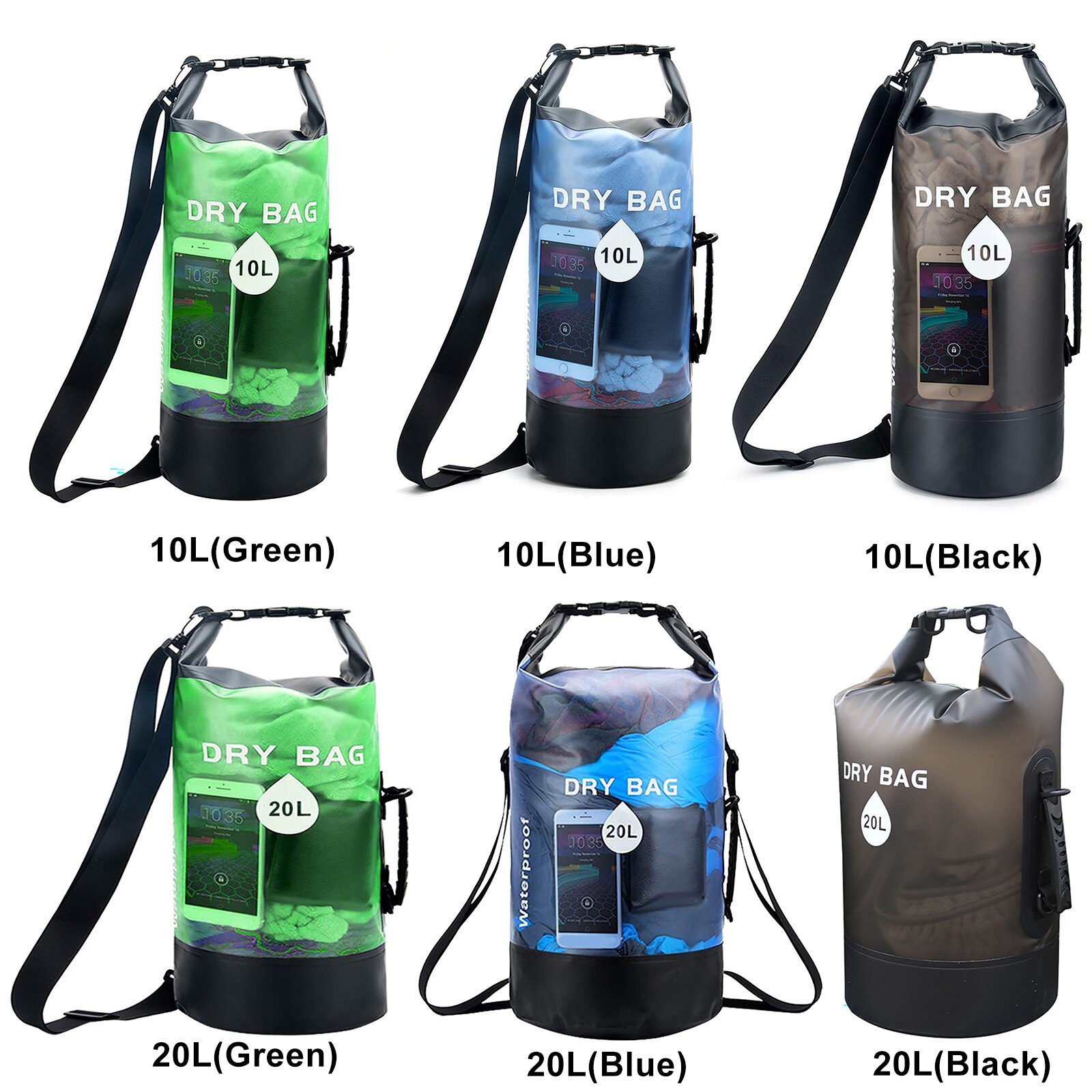 Waterdichte Droge Zak, 10L 20L Lichtgewicht Dry Sa... – Grandado