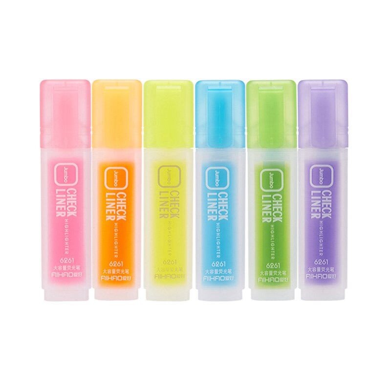 School Markeerstift Set 6 Kleur Schuine Hoofd Chec... – Vicedeal