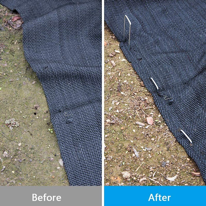 50 Pack Galvanized Landscape Fabric Staples Garden... – Grandado