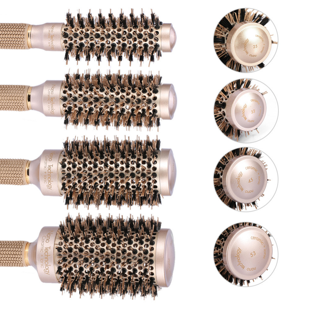 1PC Hair Brush Ceramic&Nylon Hairbrush Round Hair ... – Grandado