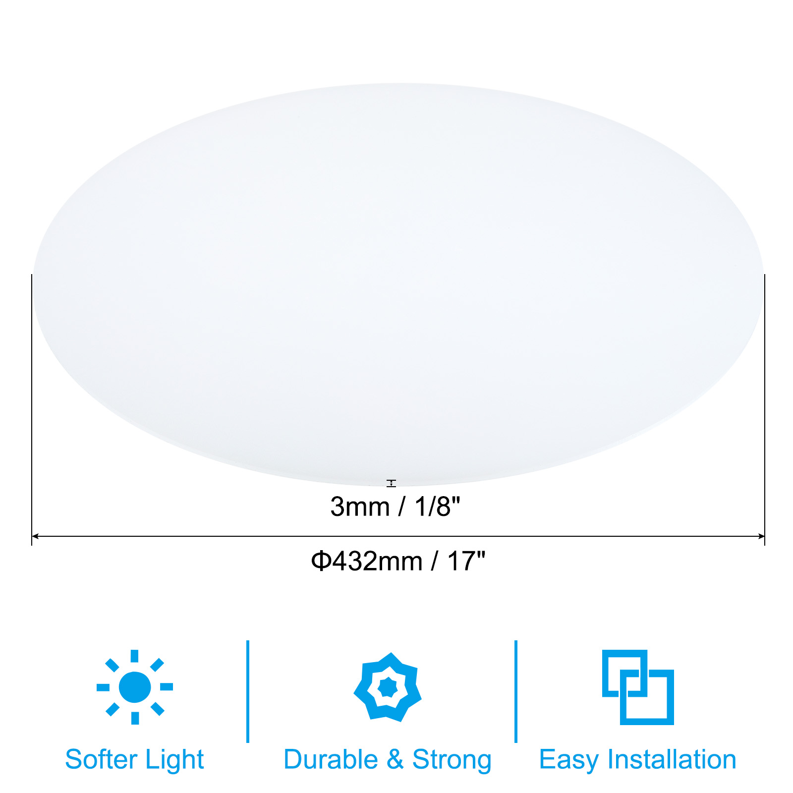 Lampshade Diffuser 190-445mm Dia. Round Frosted Mi... – Grandado