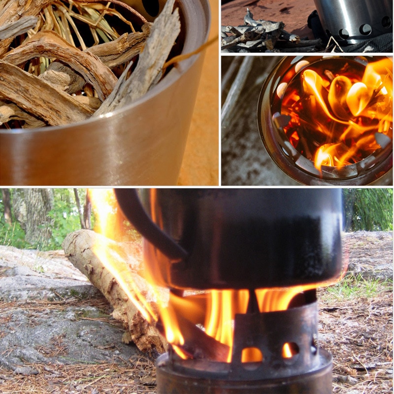 Outdoor firewood stove head picnic stainless steel... – Grandado