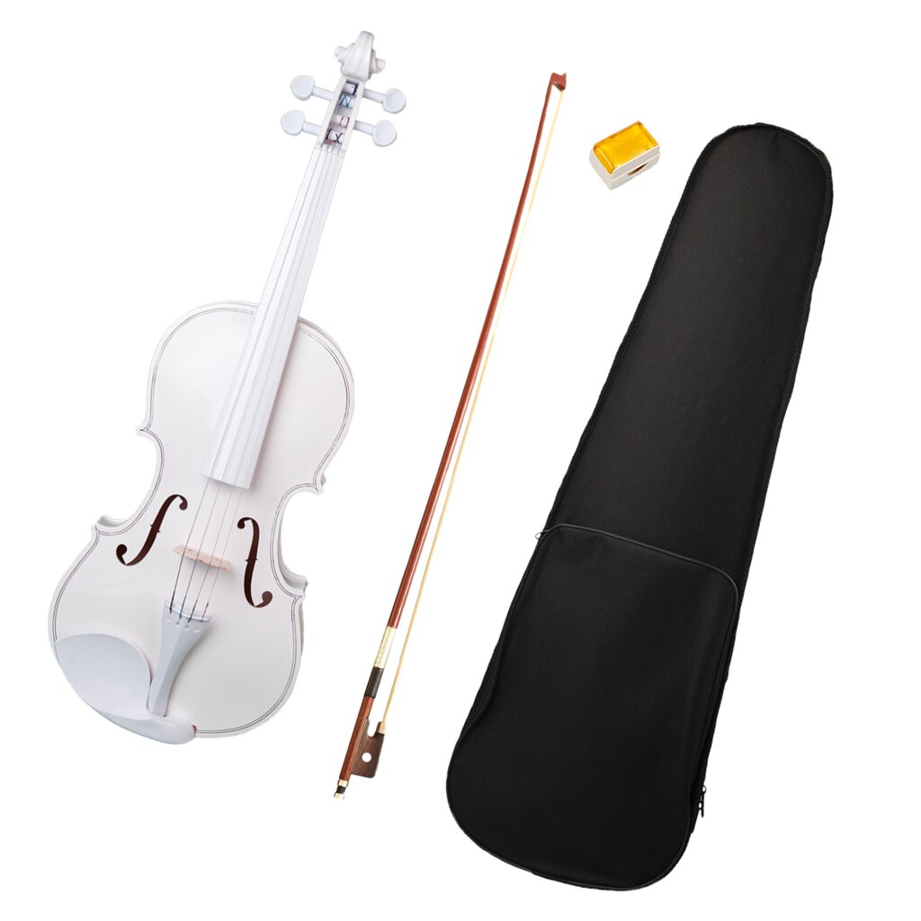 4/4 Solid Wood Violin, White Acoustic Violin Start... – Grandado